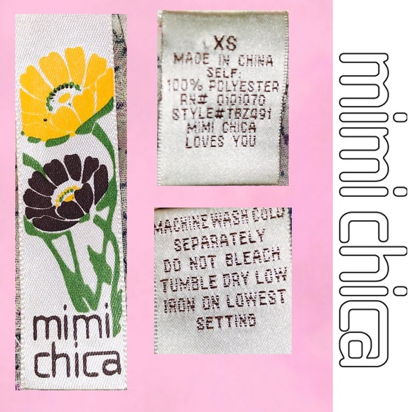 Mimi Chica | Tops | Mimi Chica Flower Print Sheer Layered Tank Xs ...